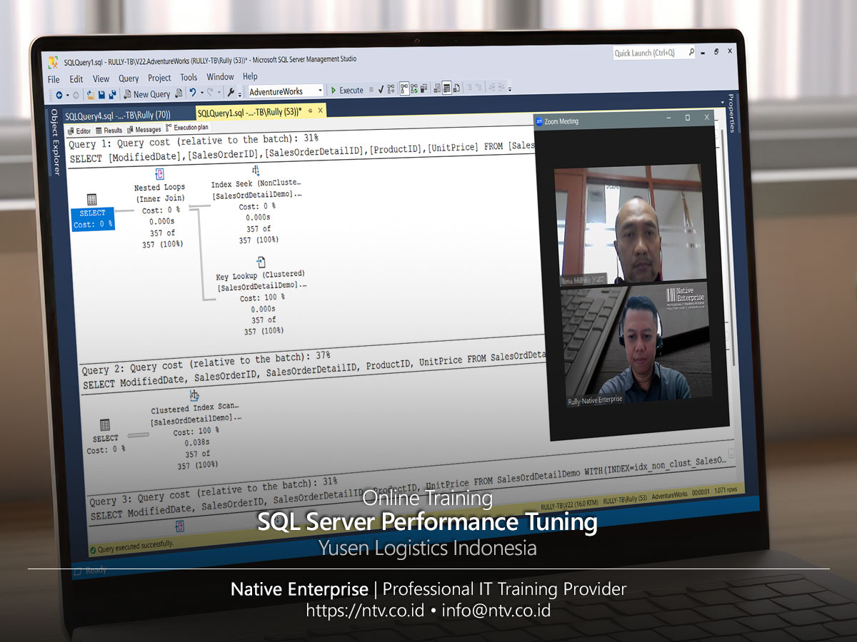 Online Training "SQL Server Performance Tuning" bersama Yusen Logistics Indonesia - Native ...